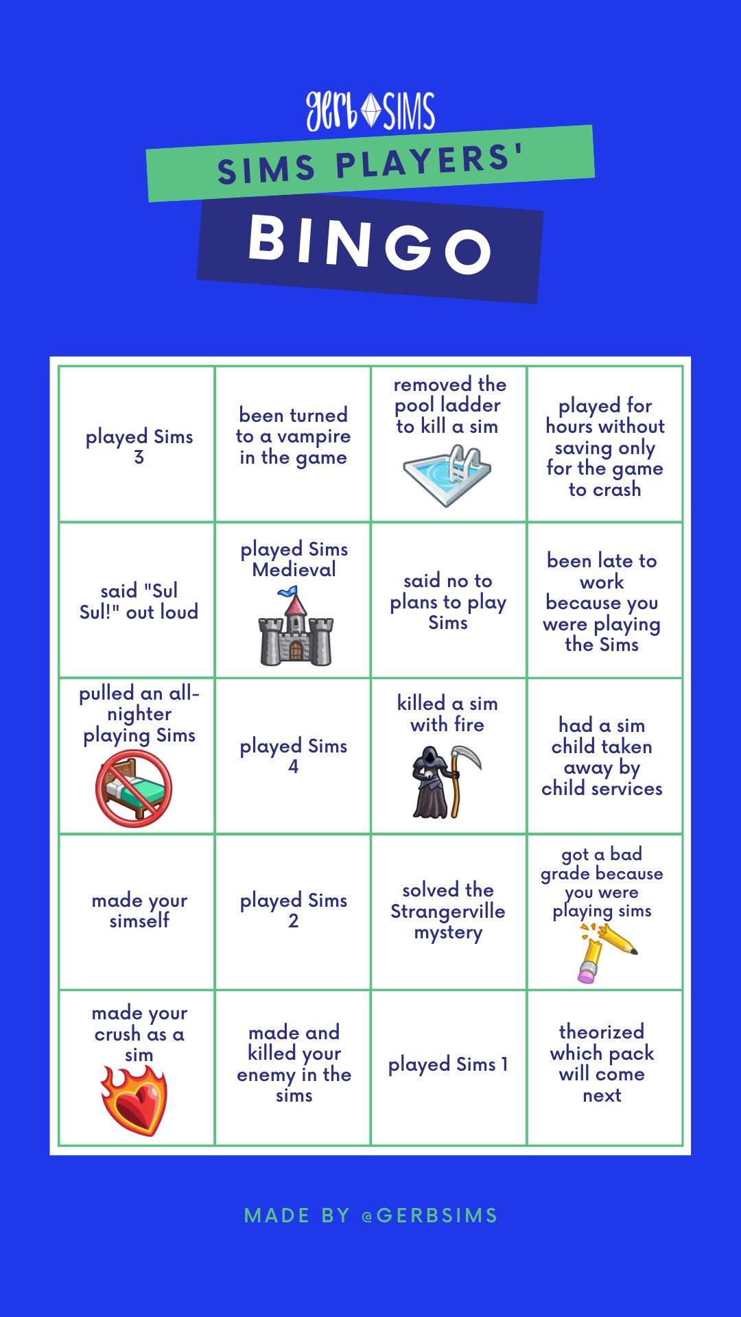 The next Sims 4 Expansion Bingo😶 Recarregue e tenha mais benefícios ...