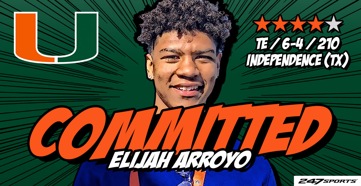 2021 4* TE Elijah Arroyo commits to Miami : r/CFB