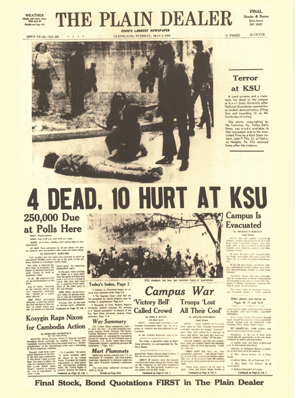 Kent State Shooting Newspaper