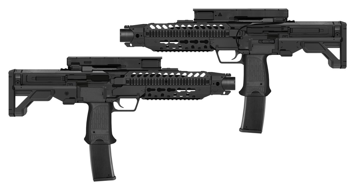 「Submachine gun concept 2D + 2.5D 」|puremageのイラスト