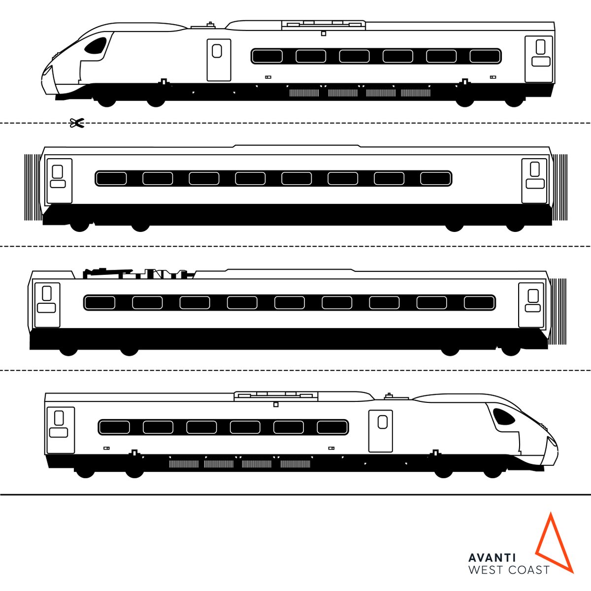 Avanti West Coast Connect The Dots To Draw A Class 390 Pendolino Train ...