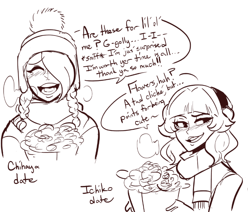 「doodled some date what ifs ft acau chiha」|ScruffyTurtles #JACKOSWEEPの漫画