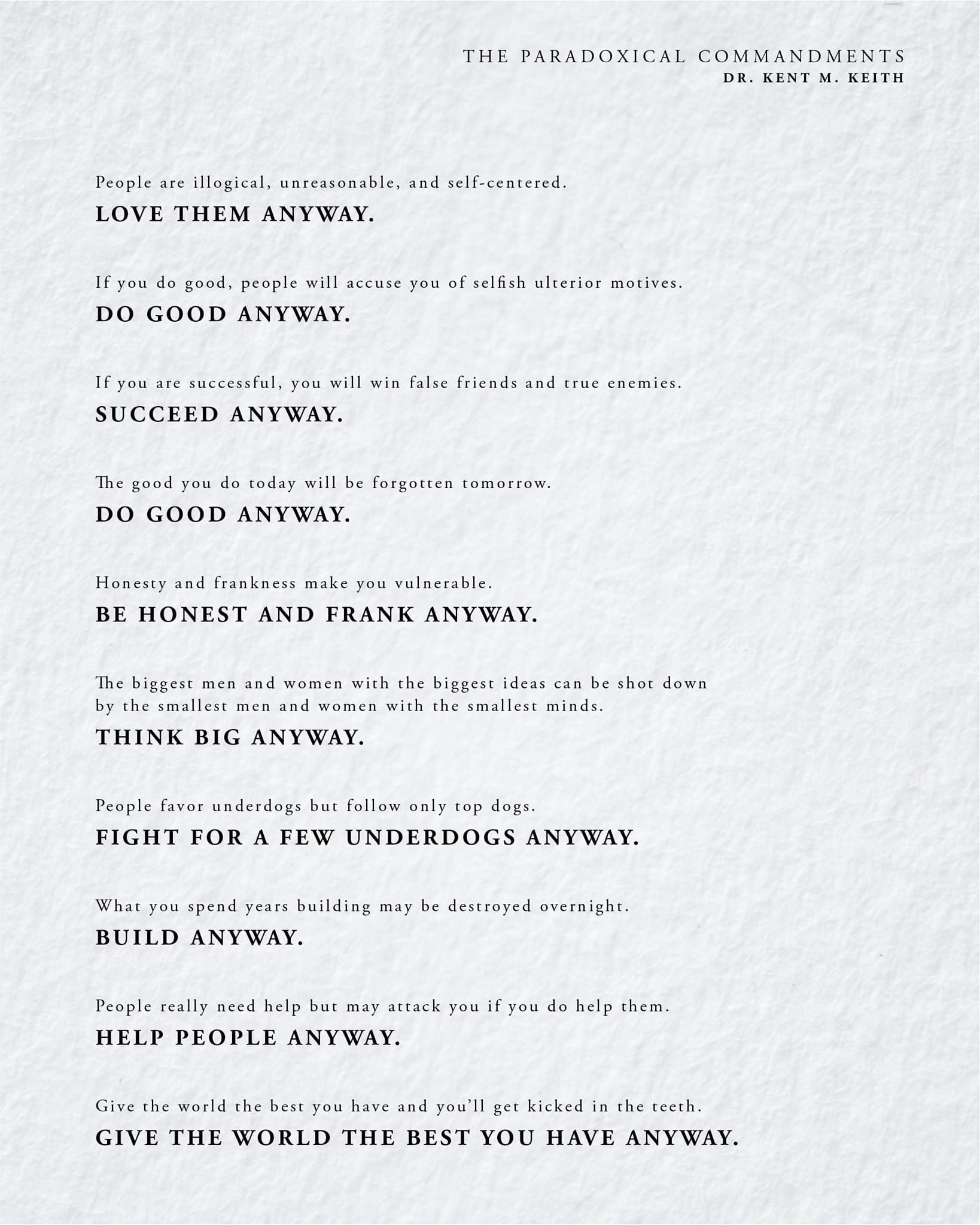 Paradoxical Commandments