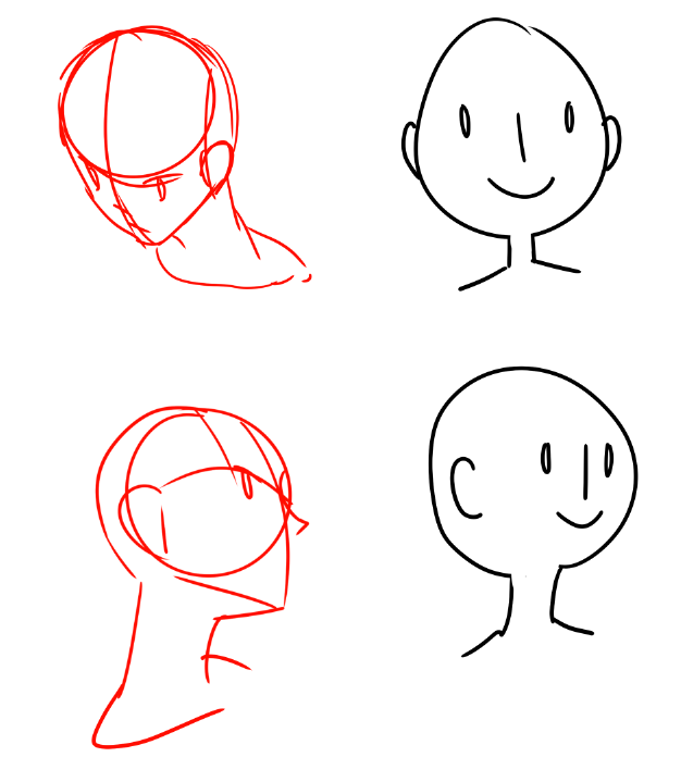 「Dynamic head angles I sketch out vs. What actually gets line」Puri 🤍 ...