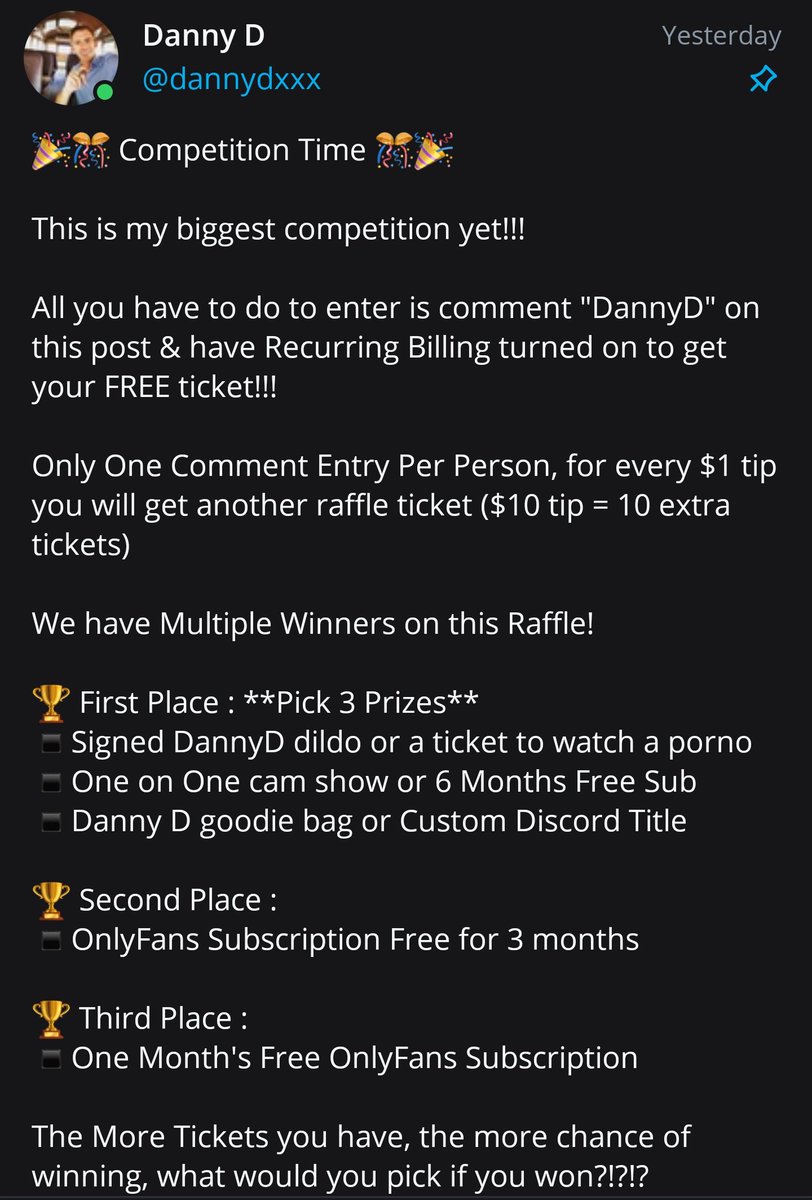 My Biggest Ever Competition is LIVE on my OnlyFans!! Free to enter for all Subscriber's!!! Get ...