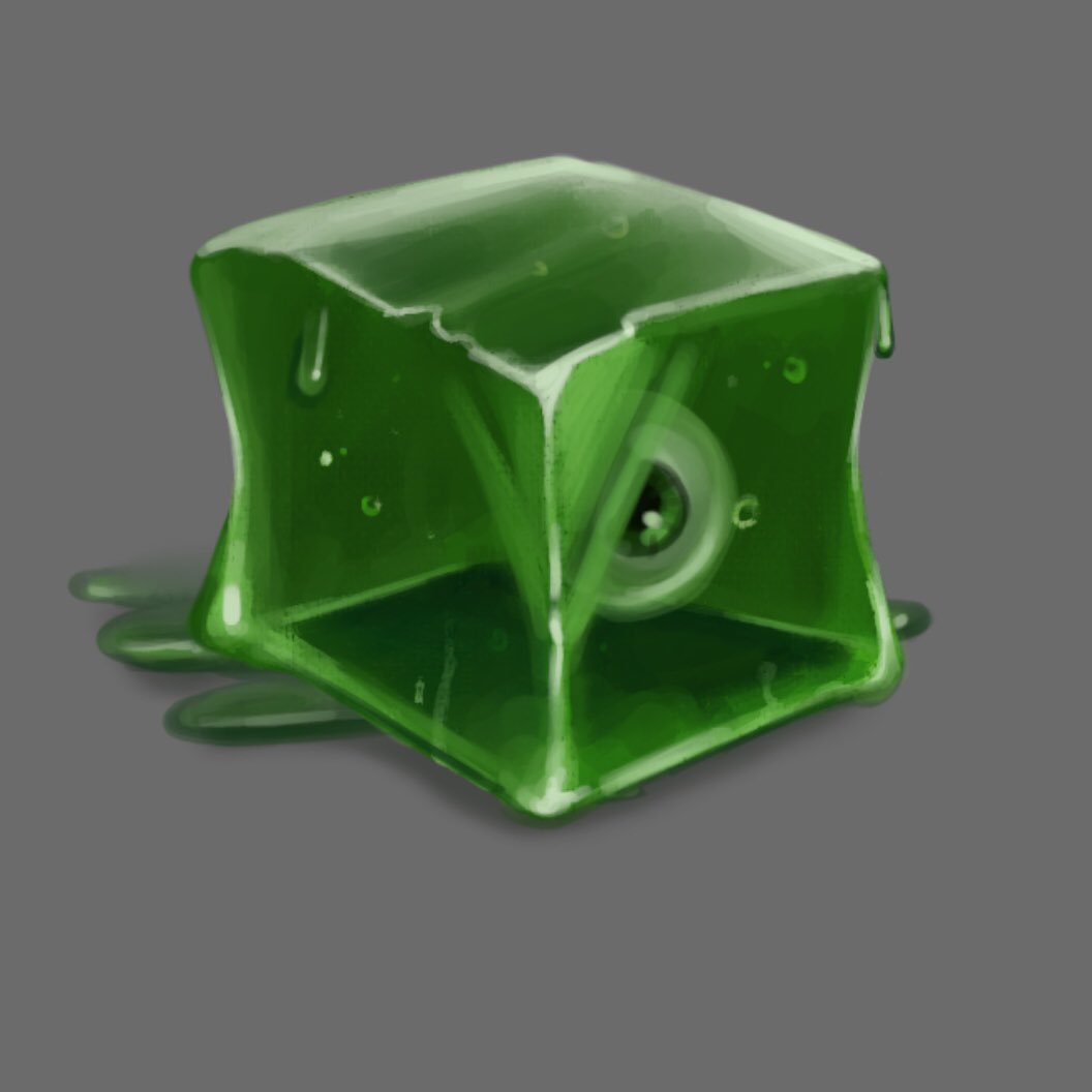 Green Jello Cube