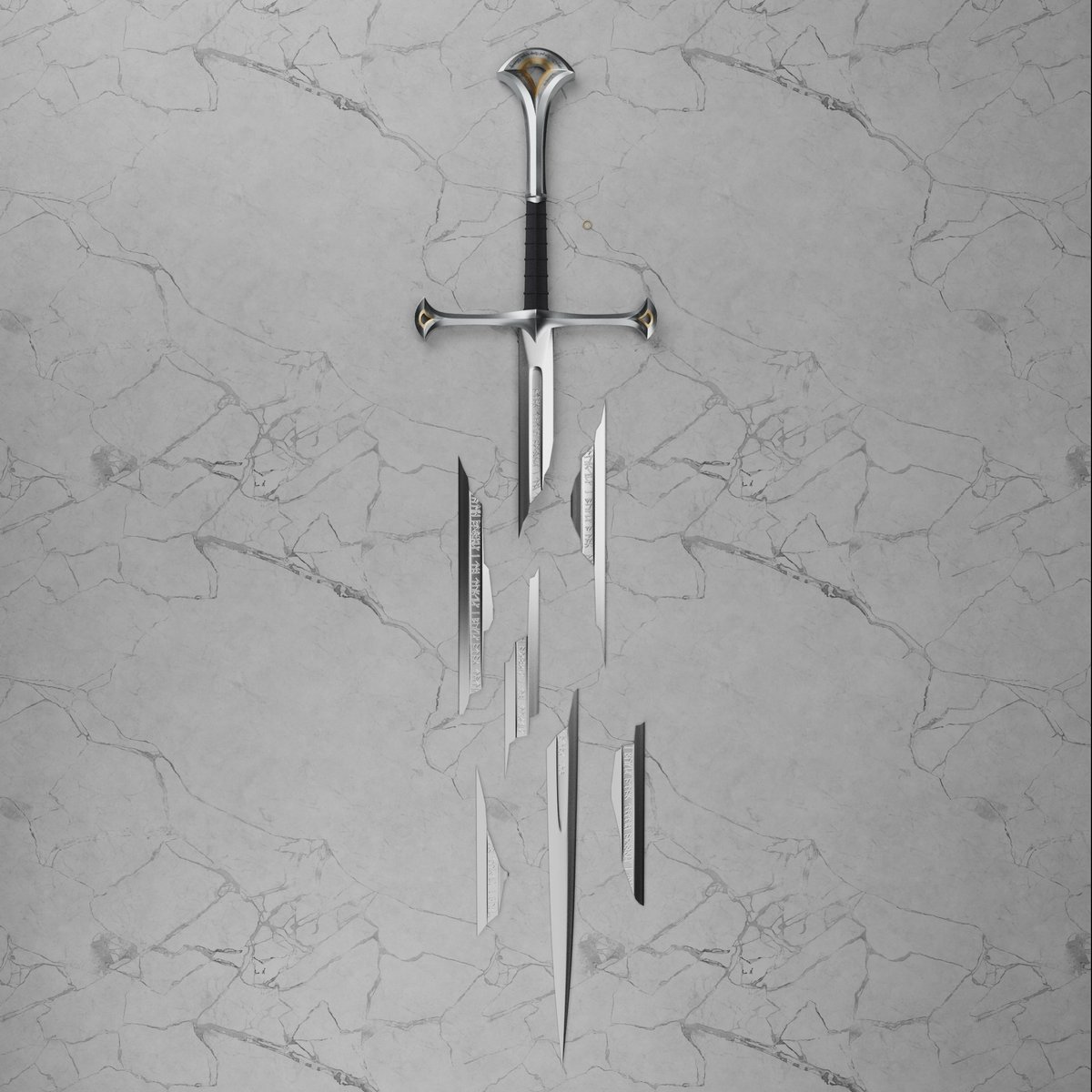 Shards Of Narsil Drawing