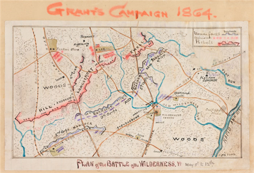 Battle Of The Wilderness Civil War Map