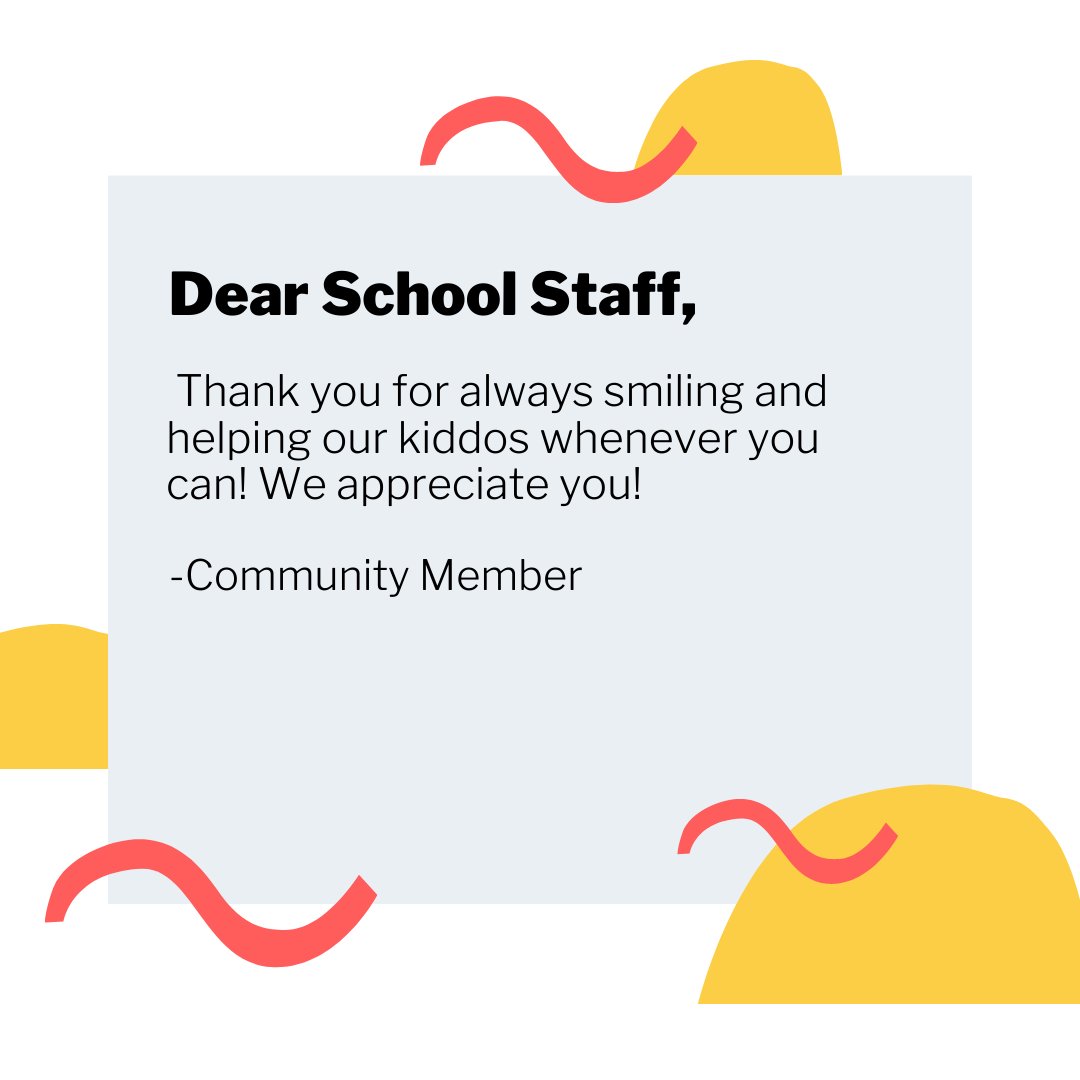 Thank You School Staff
