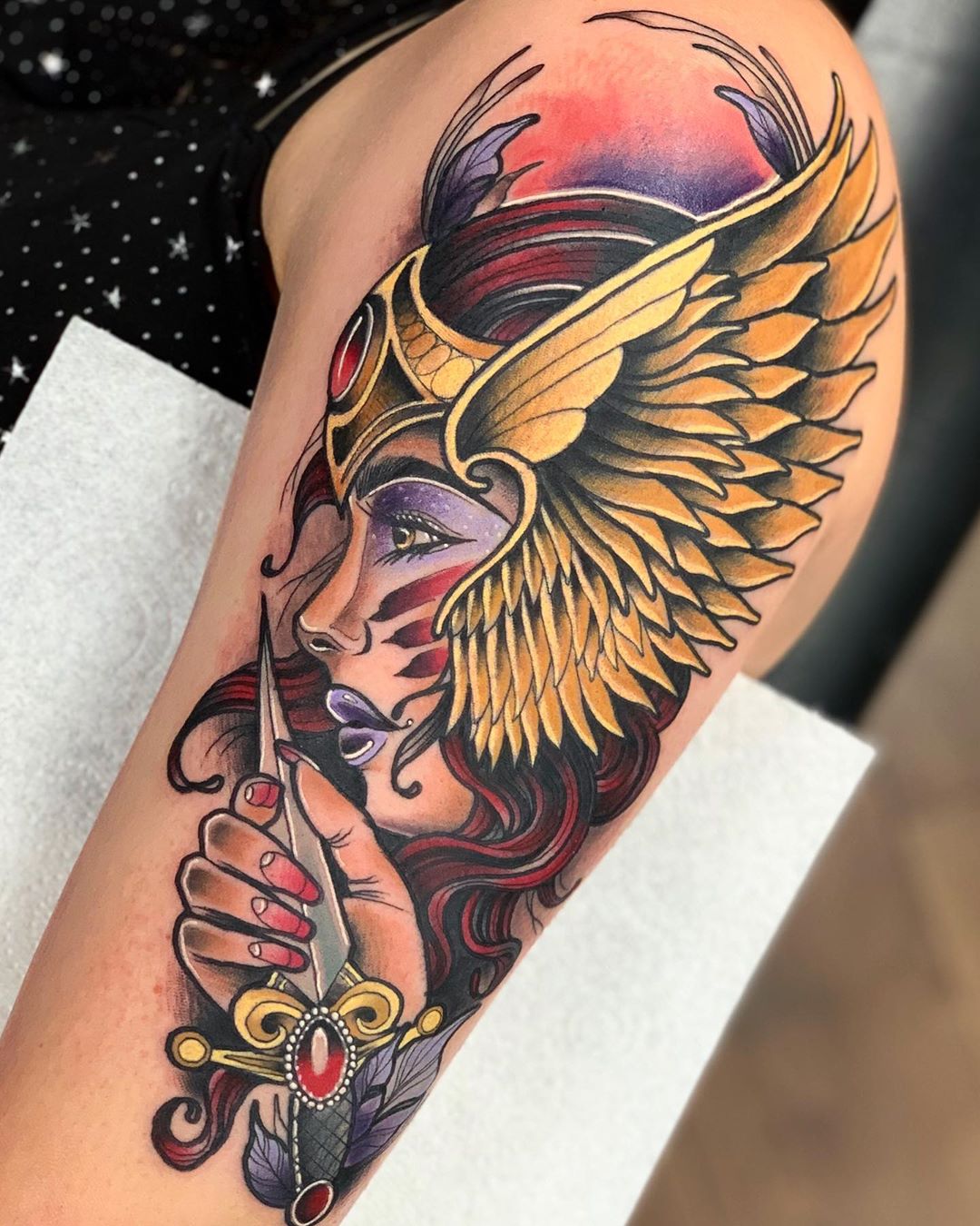 Valkyrie Shoulder Tattoos