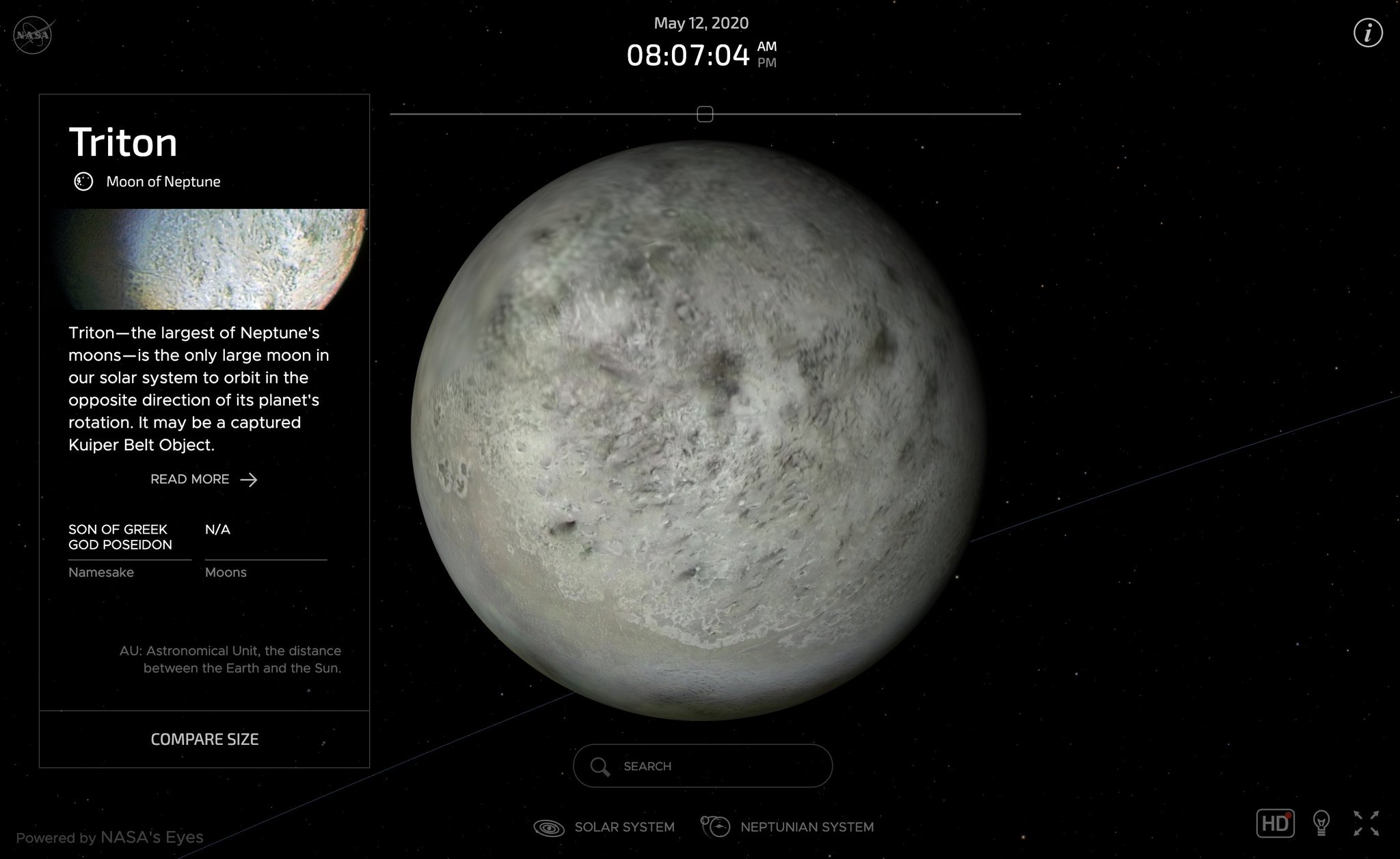 Neptunes Moon Triton Solar System