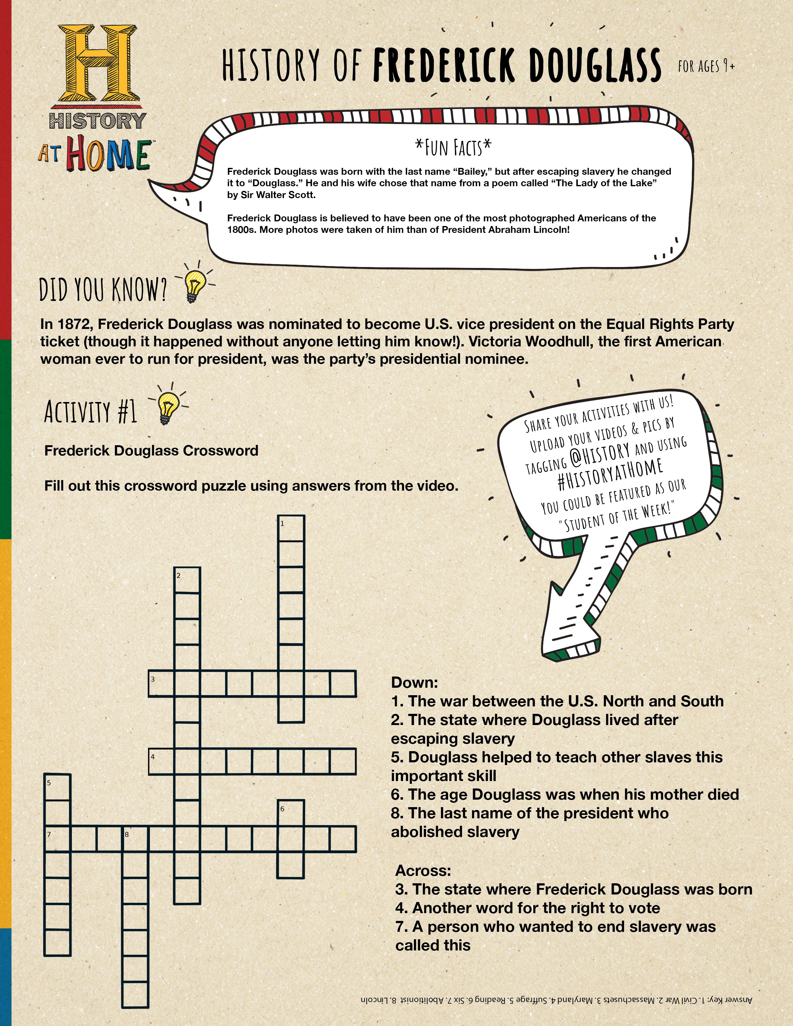 Black History Month Crossword Puzzle