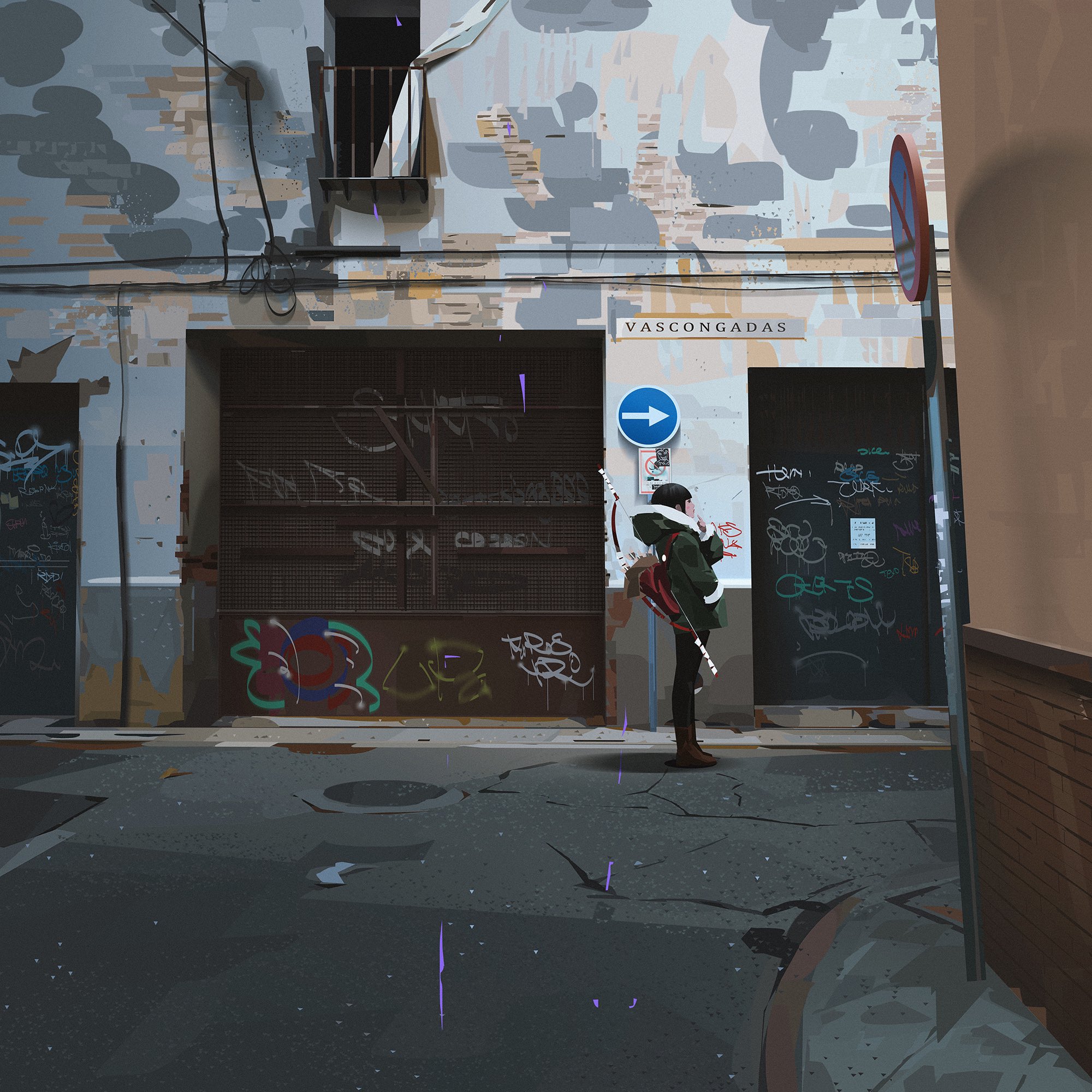 Stencil Graffiti Infamous