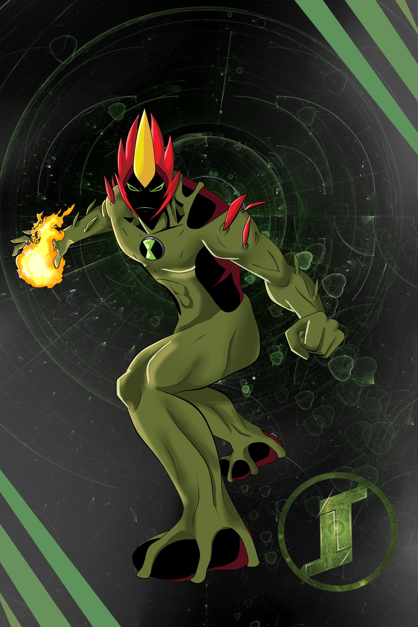 Ben 10 Alien Force Swampfire Wallpaper