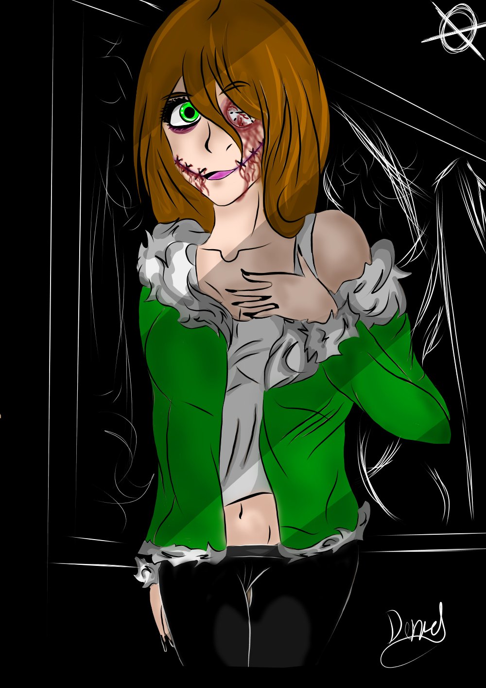 Creepypasta Clockwork Drawing