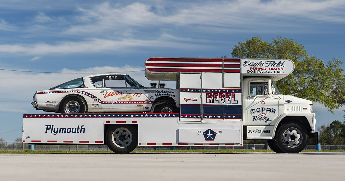 Match made in '60s drag racing heaven! This 1965 Dodge C500 Hauler ...