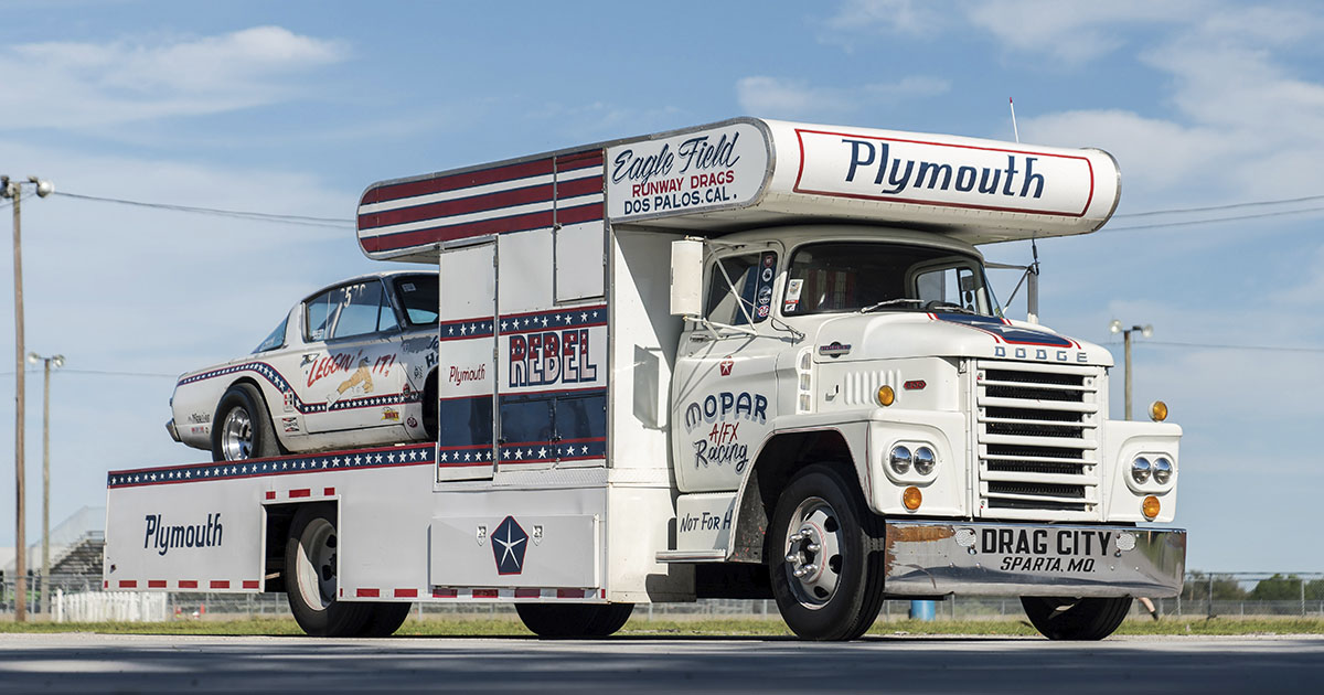 Match made in '60s drag racing heaven! This 1965 Dodge C500 Hauler ...