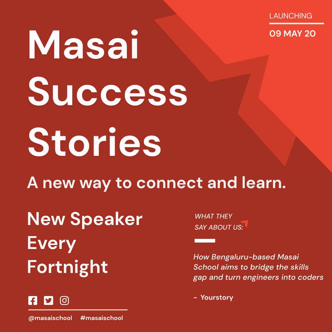 Masai School on Twitter: "We're excited to announce the launch of our webinar series, Masai ...