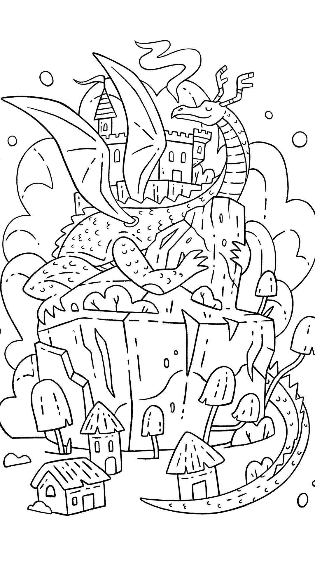 Candy Castle Coloring Page