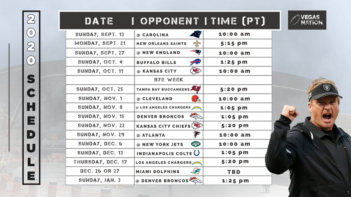 Raiders Schedule - EMSEKFLOL.COM