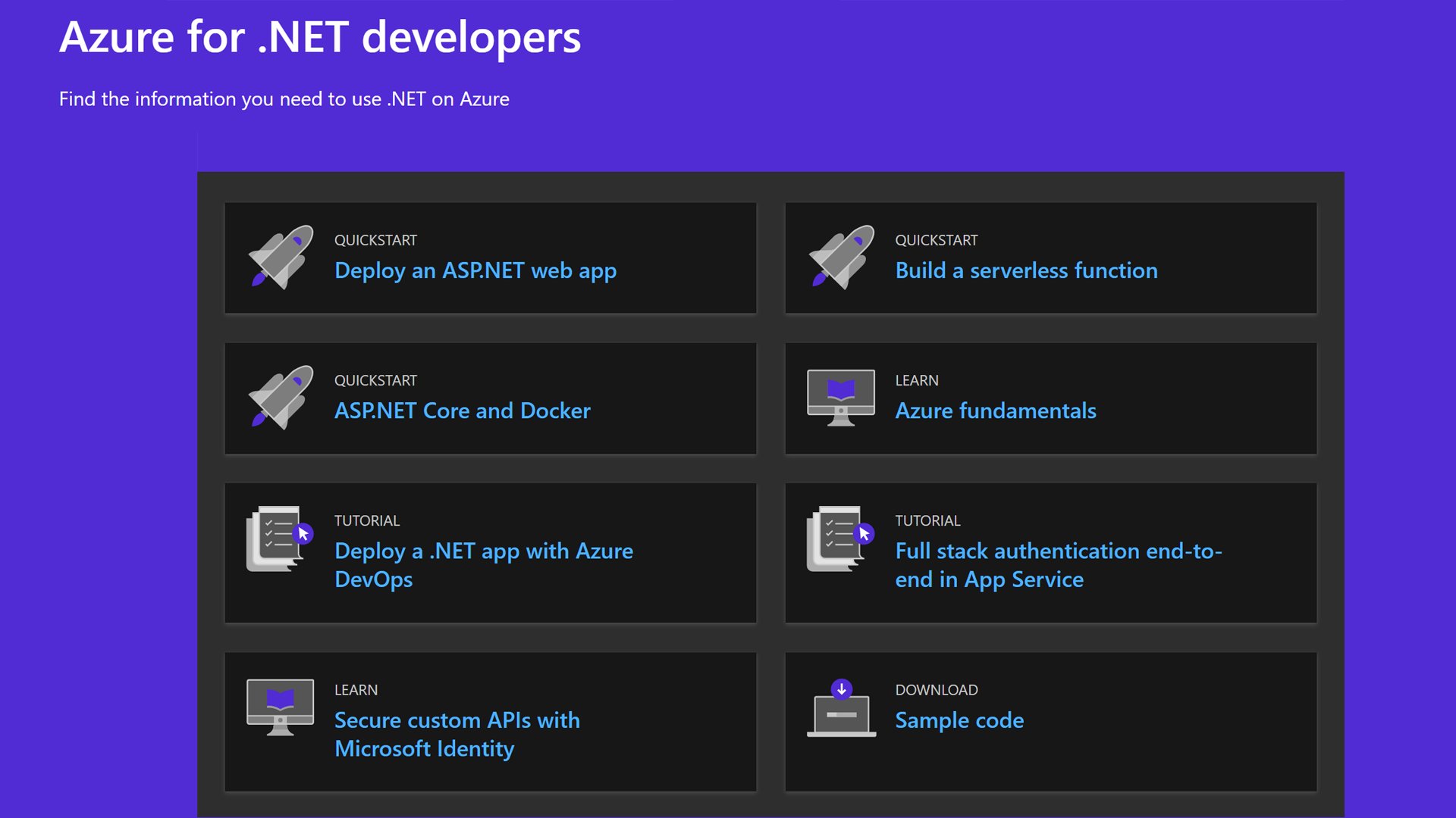 .NET on Twitter: "Looking for information on Azure specifically for you #dotNET devs? Here is ...
