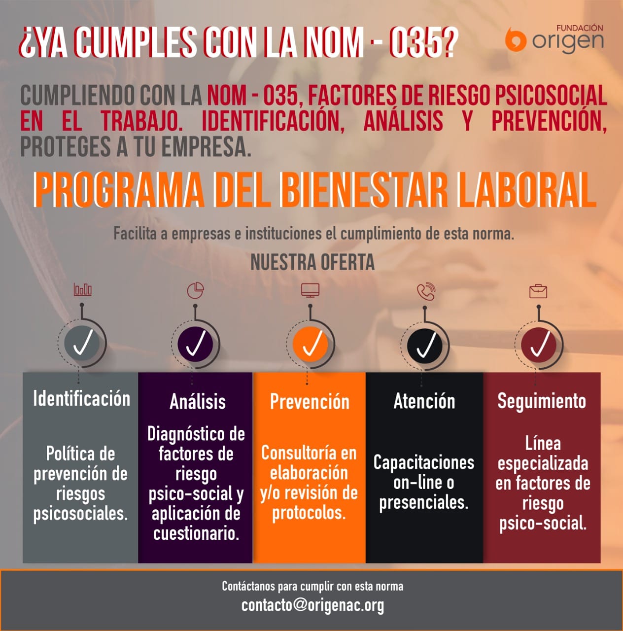 Fundación Origen on Twitter: "Con el programa de “Bienestar Laboral” de #FundaciónOrigen ...