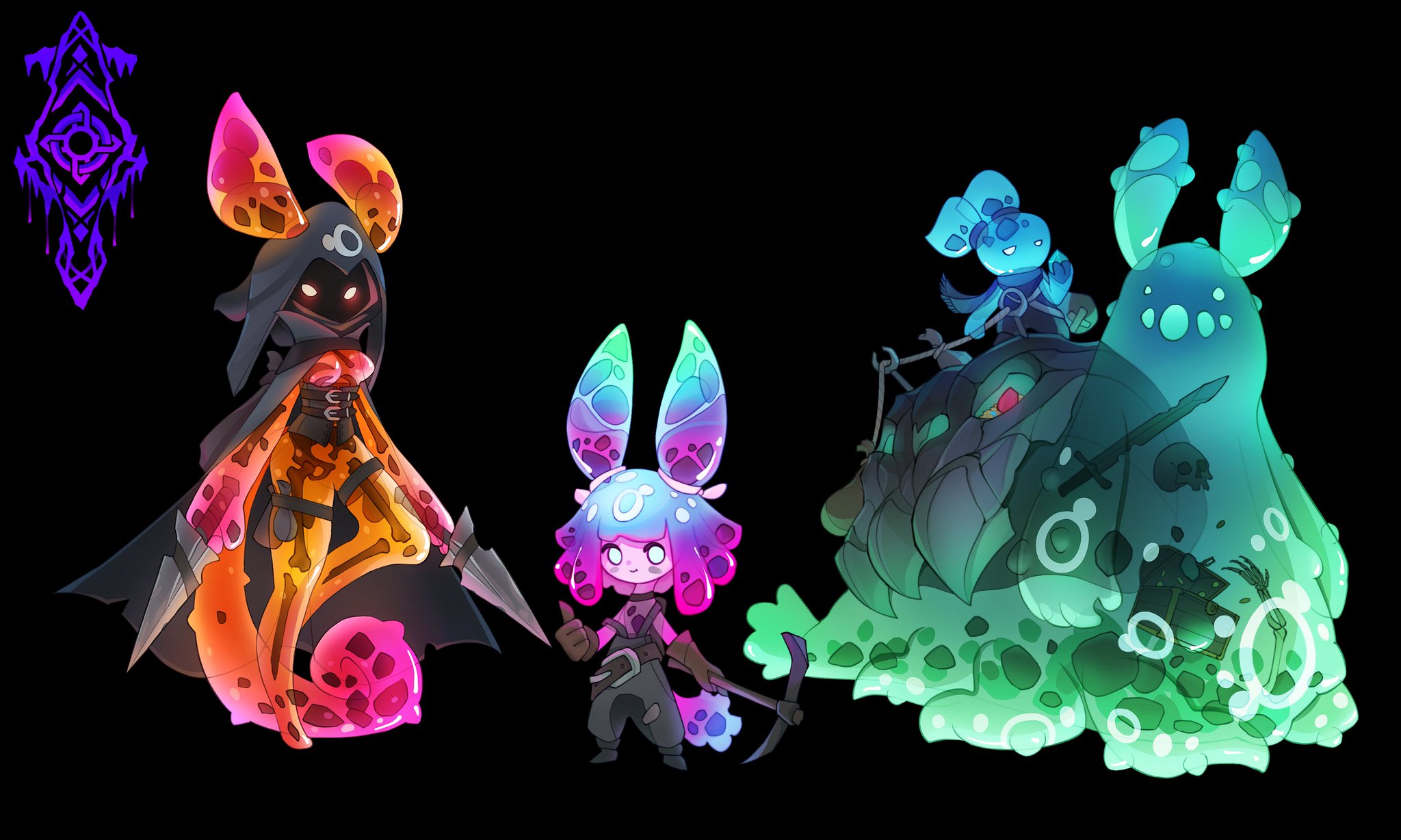 Squeaky on Twitter: "Denizens of Subterra - the Glomin - magical slime creatures that rely on ...