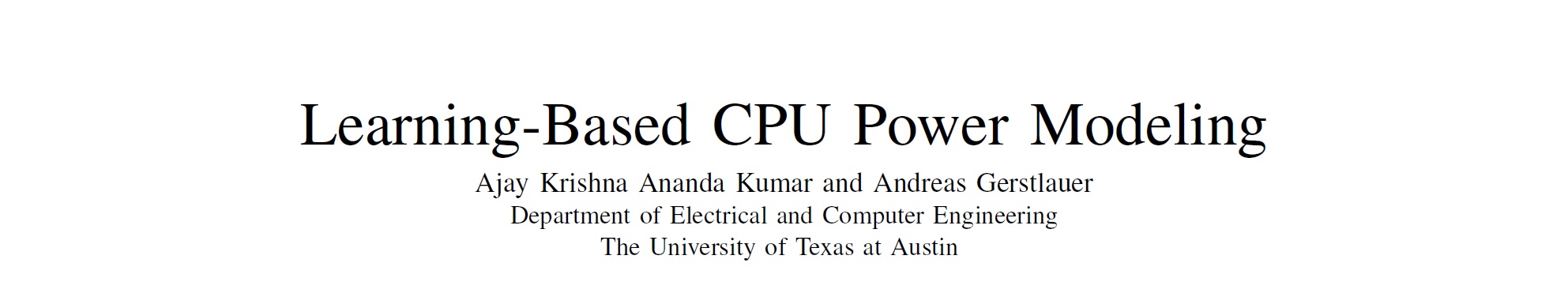 OGAWA, Tadashi on Twitter: "=> "Learning-Based CPU Power Modeling ...
