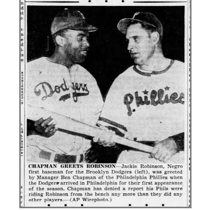 Jackie Robinson And Ben Chapman