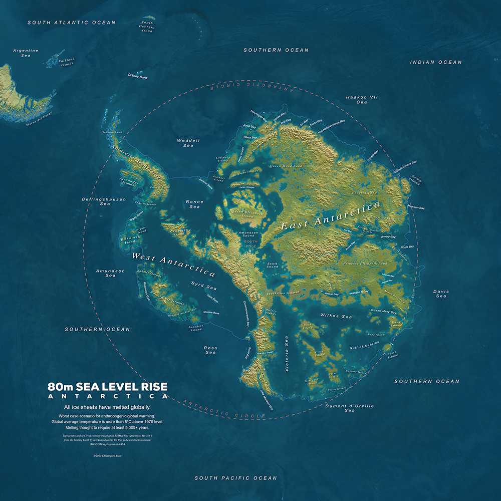 Large Detailed Map Of Antarctica Antarctica Large Vintage Large