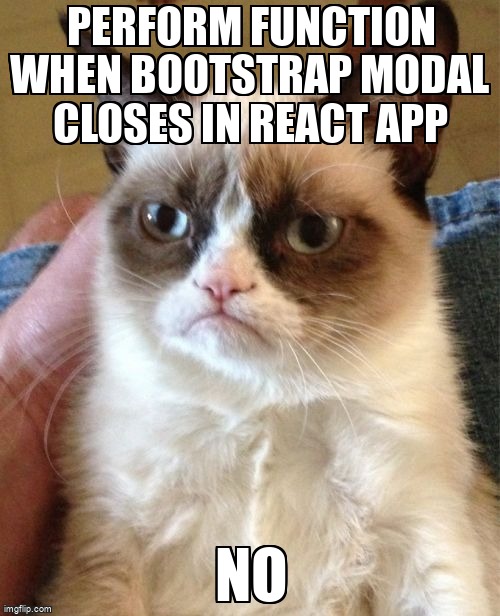 Meme Overflow On Twitter Perform Function When Bootstrap Modal Closes In React App T