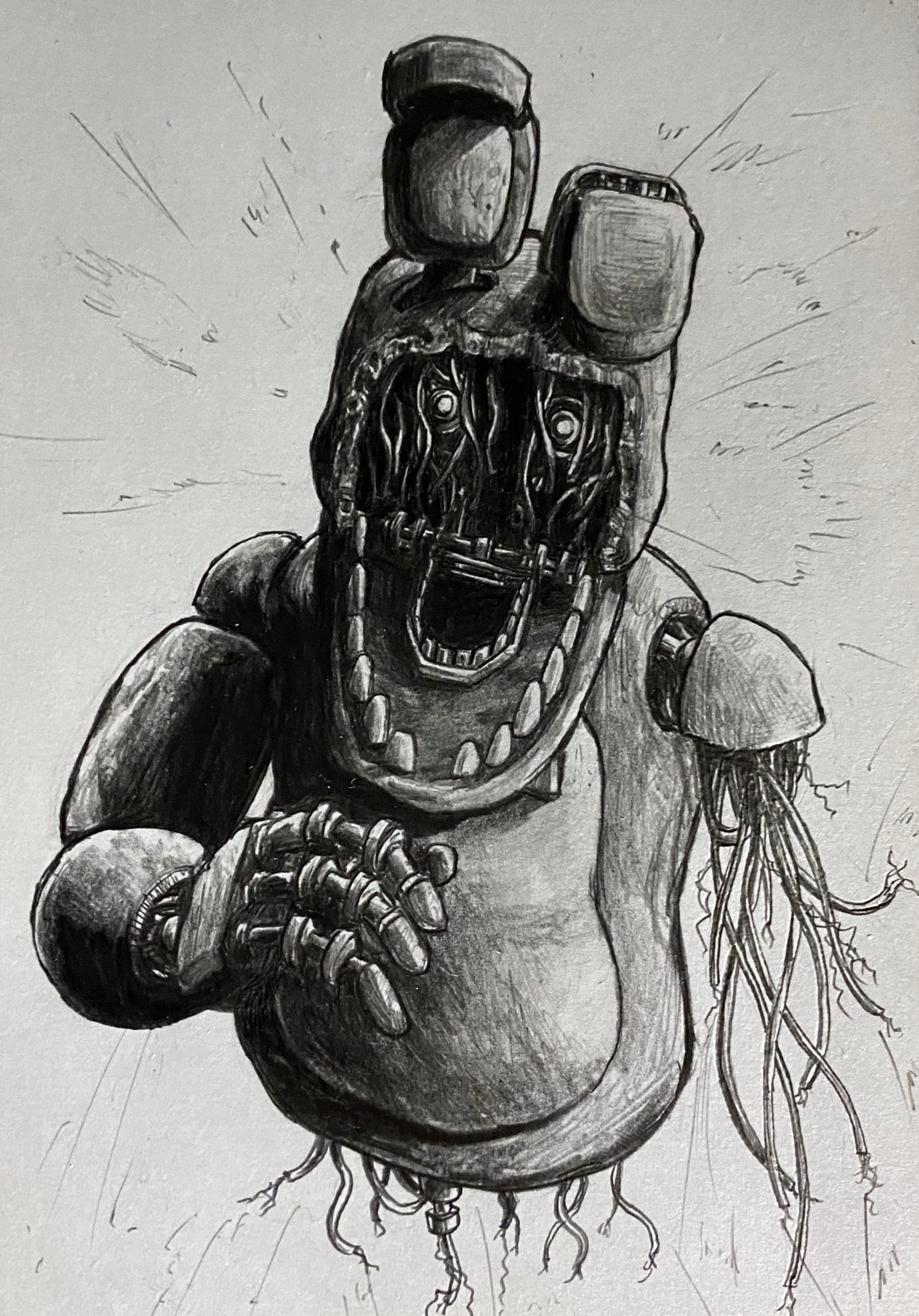 Fnaf Withered Bonnie Drawing