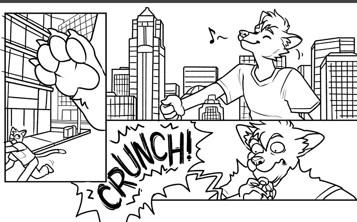 「working on a comic commission today 」LYCHGATE @ MR. KITTYSの漫画