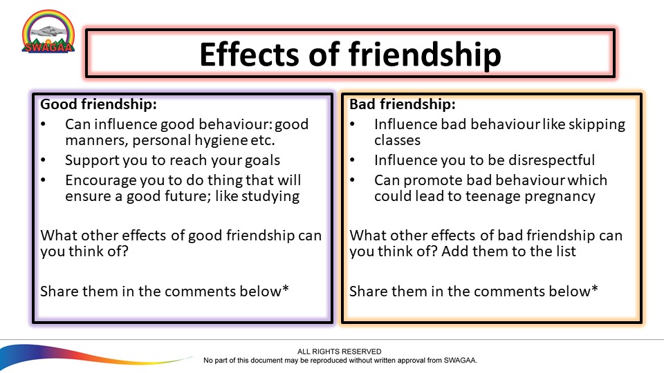 Good And Bad Friendships