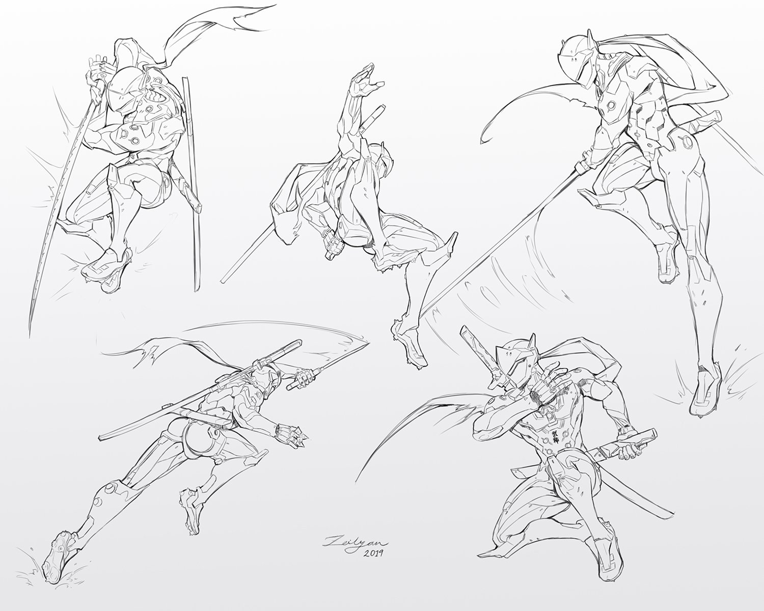 Action Pose Reference Sword