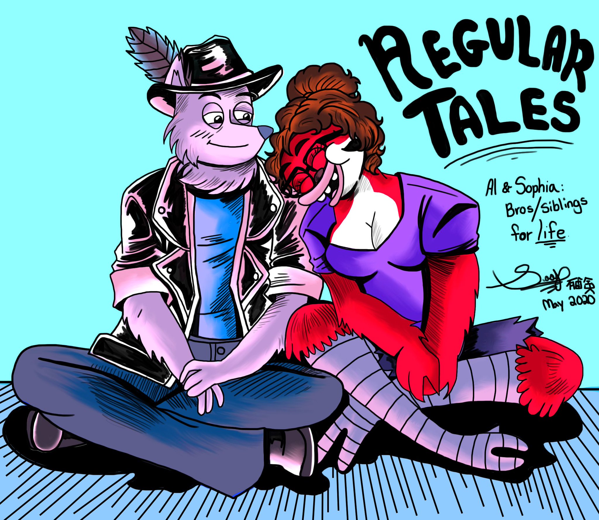 soapy.comics on Twitter: "Me and my bro AJ. :) while we work on a Regular Show fan comic ...