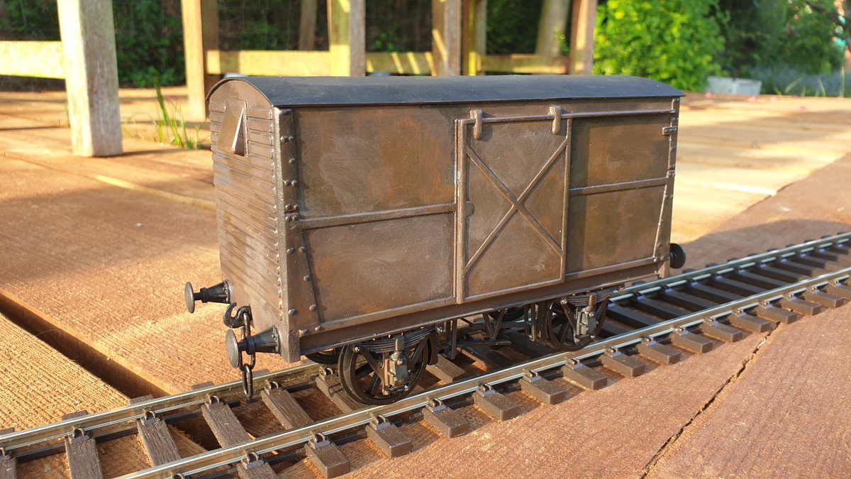 I have some rolling stock! Here is my S1 LMS van I've been working on ...