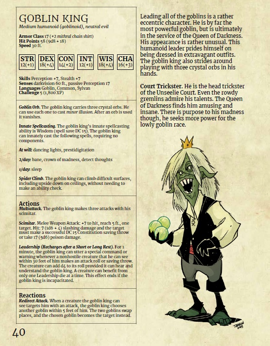 Dandd Goblin King