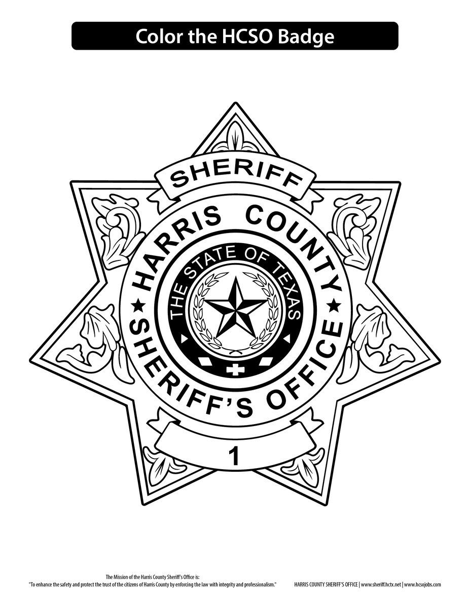 Sheriff Star Coloring Page