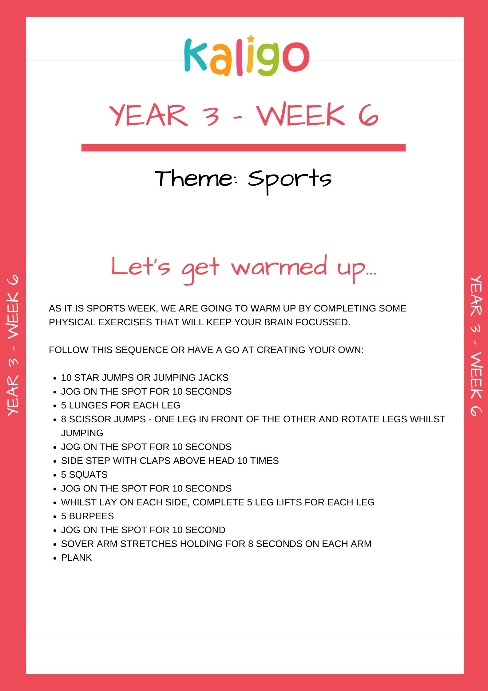 Kaligo 🇬🇧 on Twitter: "Introducing our Week 6 theme for Year 3 🎉 Theme ...