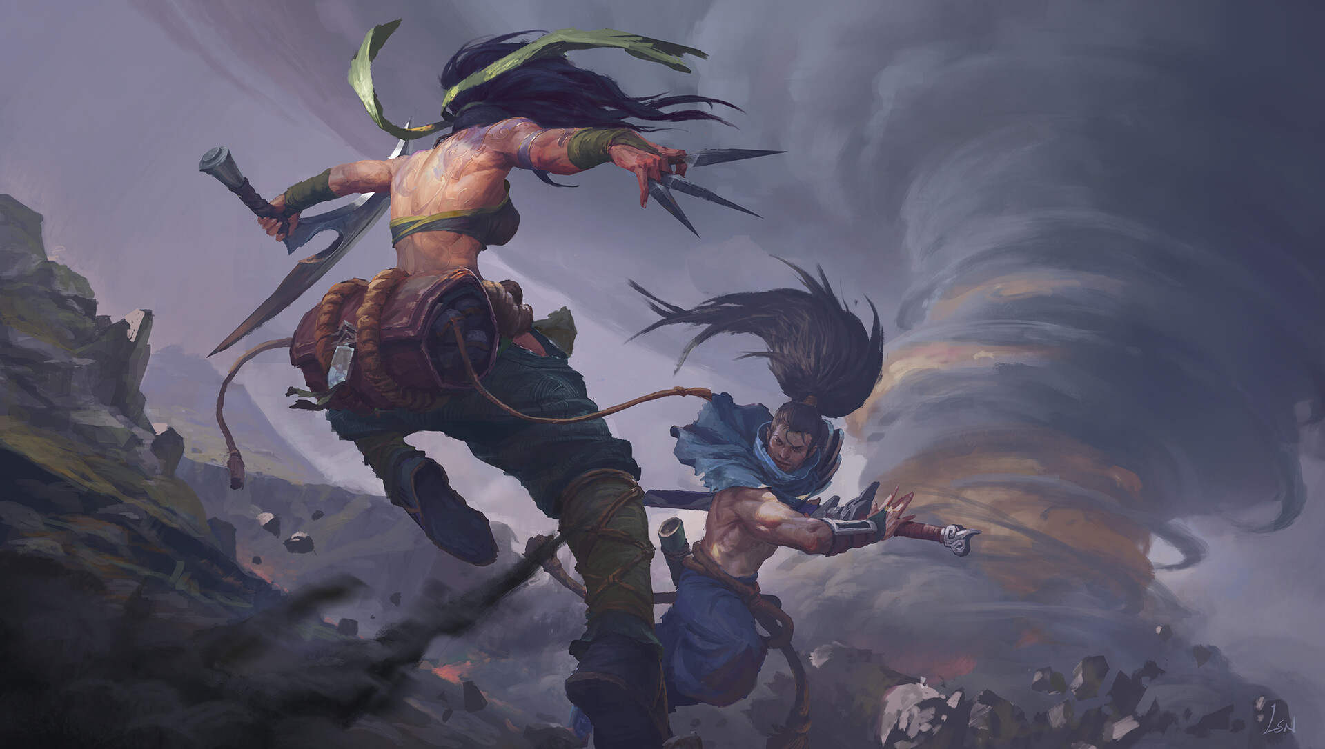 Ant on Twitter: "Akali and Yasuo, by Song Nan Li: https://t.co/tyZWhsT5jw https://t.co ...