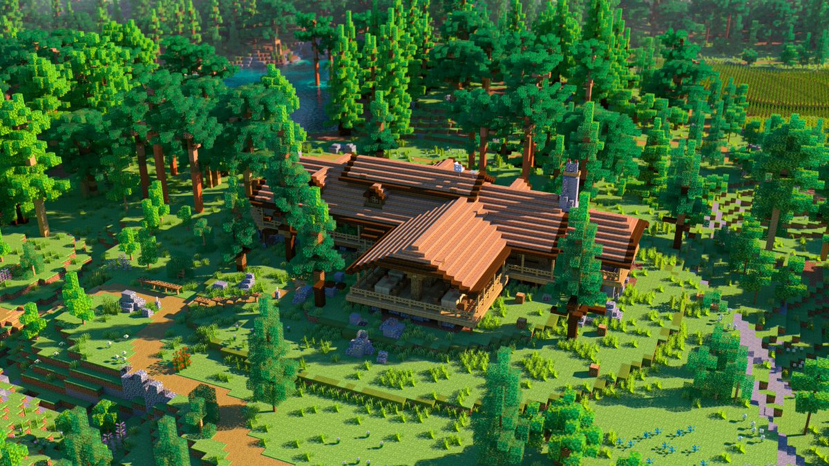 Minecraft Campsite With Cabins