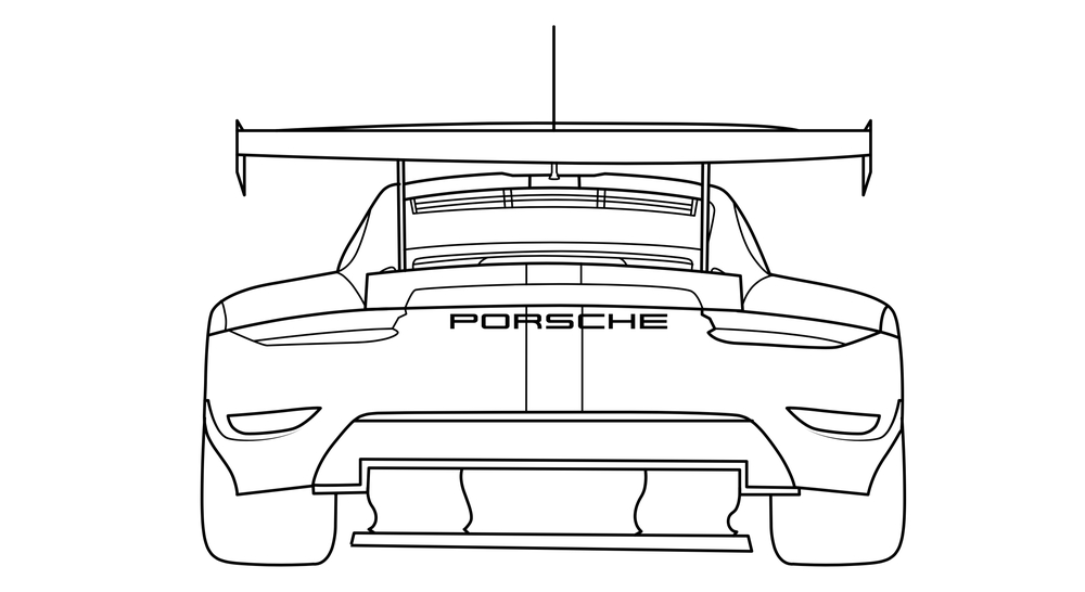 Porsche Line Art