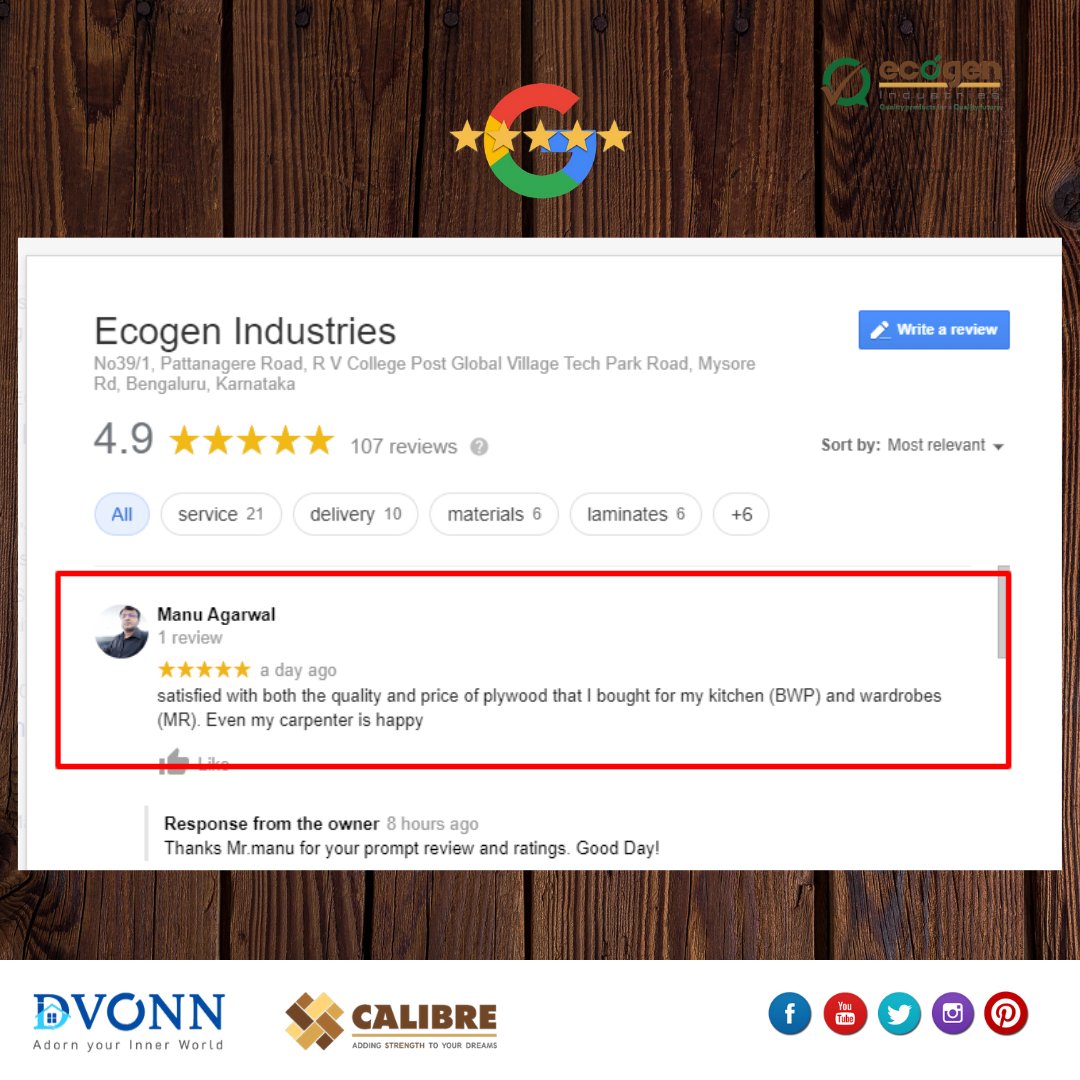 Ecogen Industries on Twitter: "👉Getting appreciated by Our Happy customers Will increase our ...