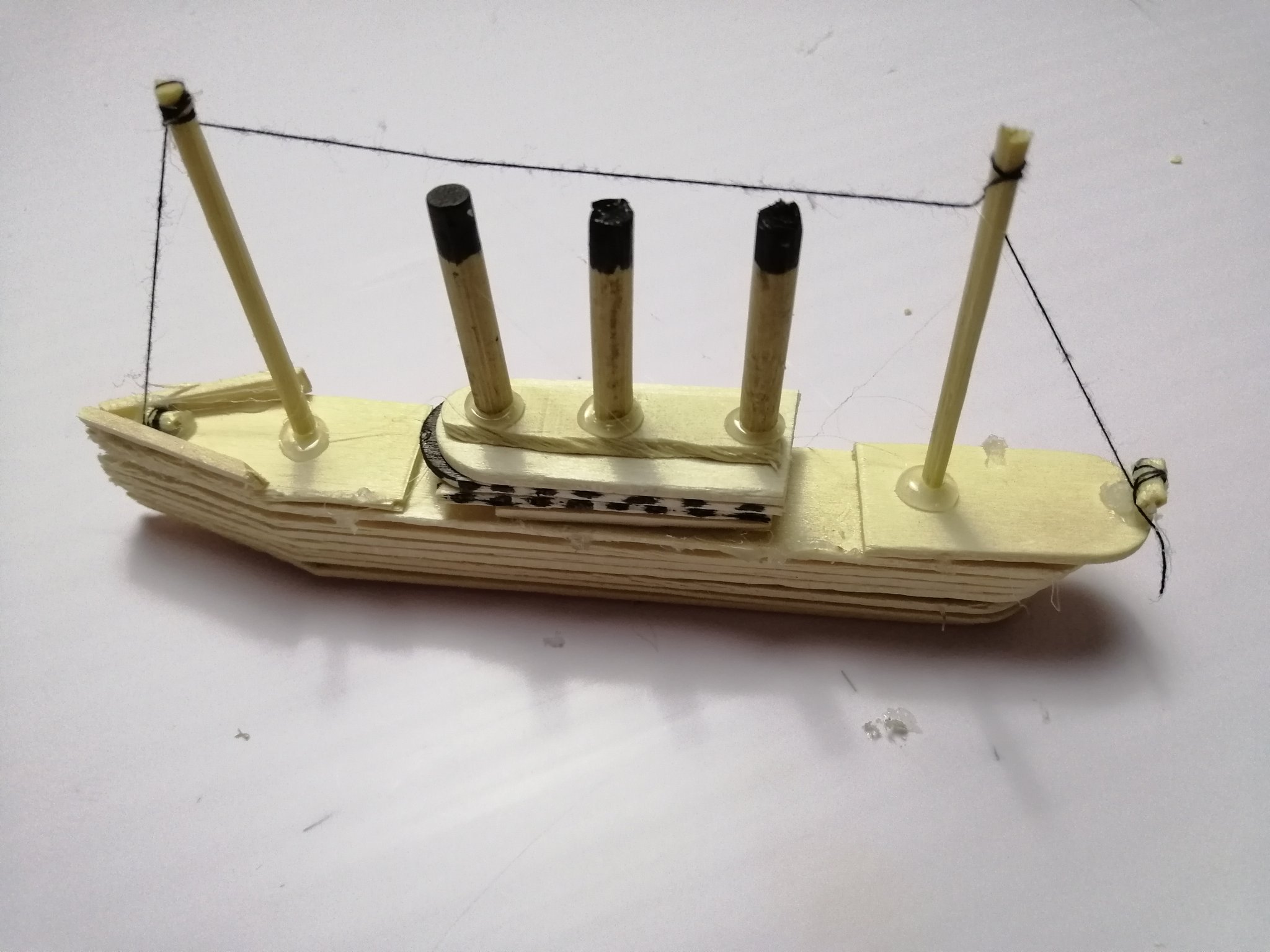 Popsicle Stick Ship Model