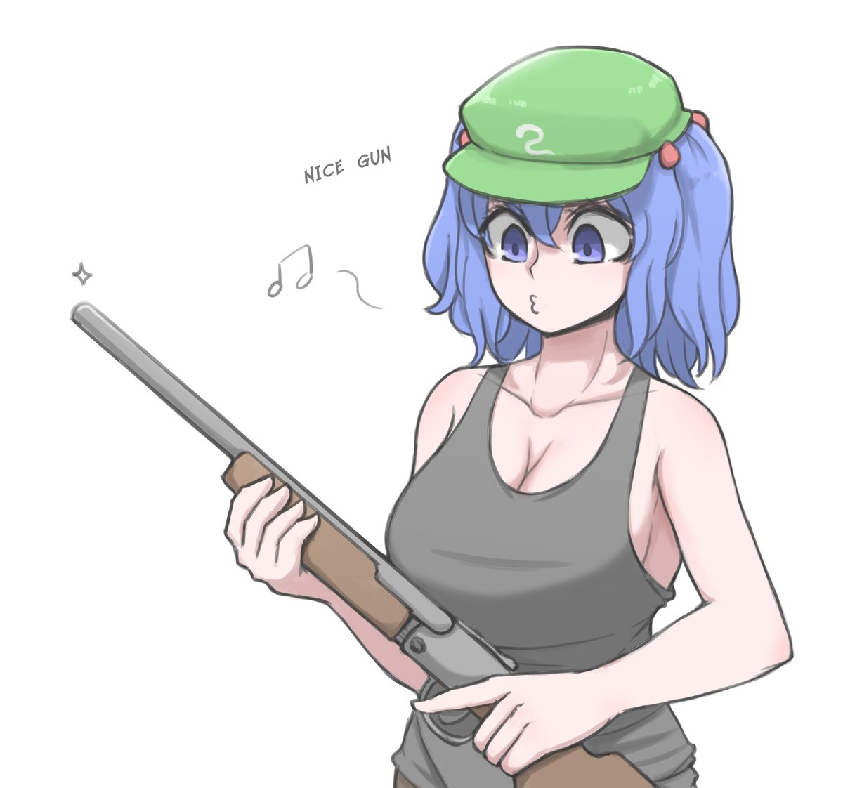 Cartoon Double Barrel Shotgun