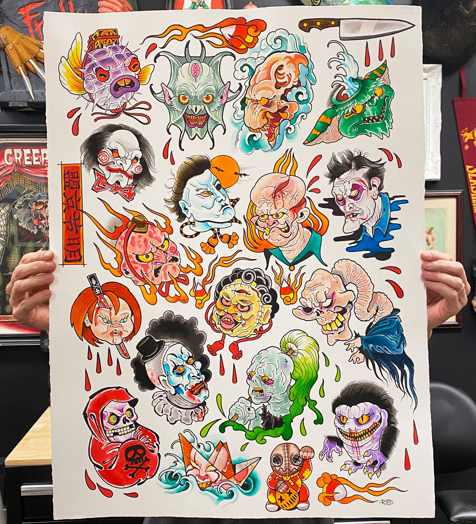 Tribal Horror Tattoos I Finished This Horror Movie / Ice Nine Kills