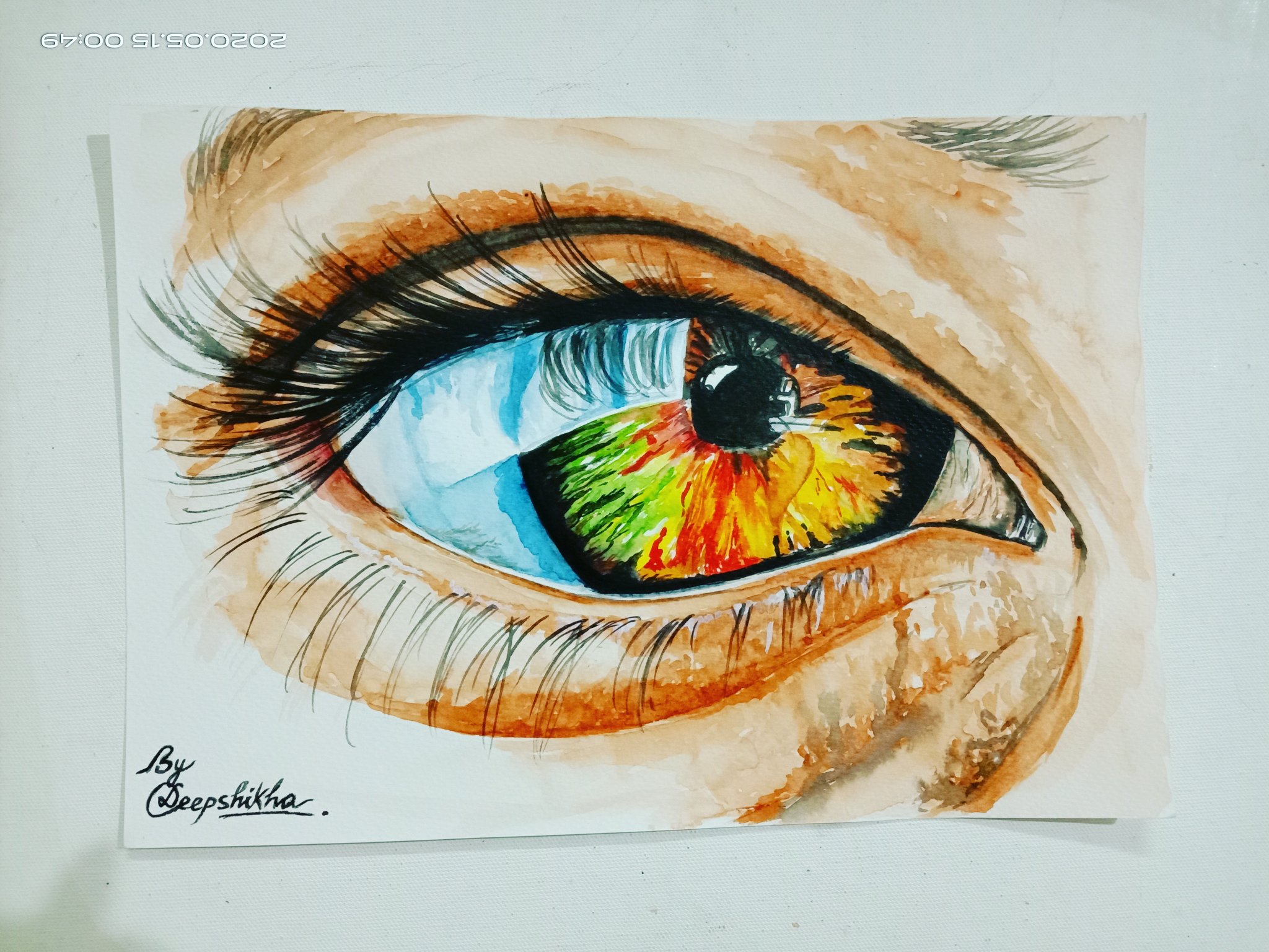 Eye Painting Watercolor