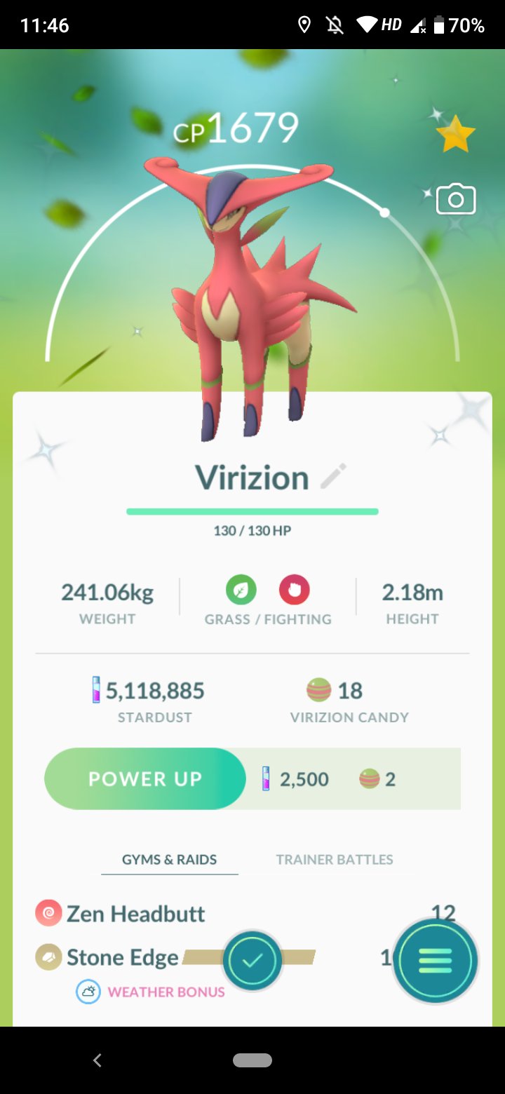 Shiny Virizion Pokemon