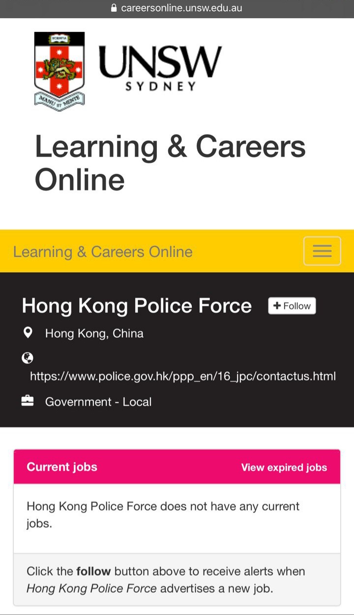 NSW Hongkongers on Twitter: "Update: we can now confirm that both UNSW & UTS have temporarily ...